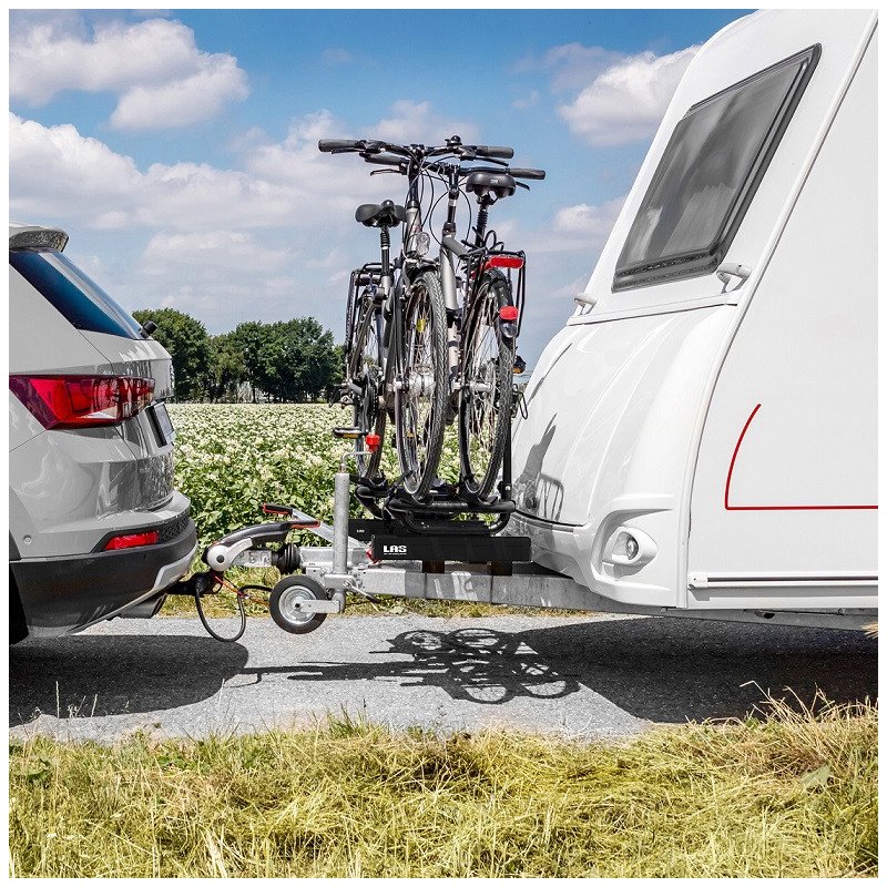 Porte-vélos LAS BC260 noir pour timon remorque et caravane